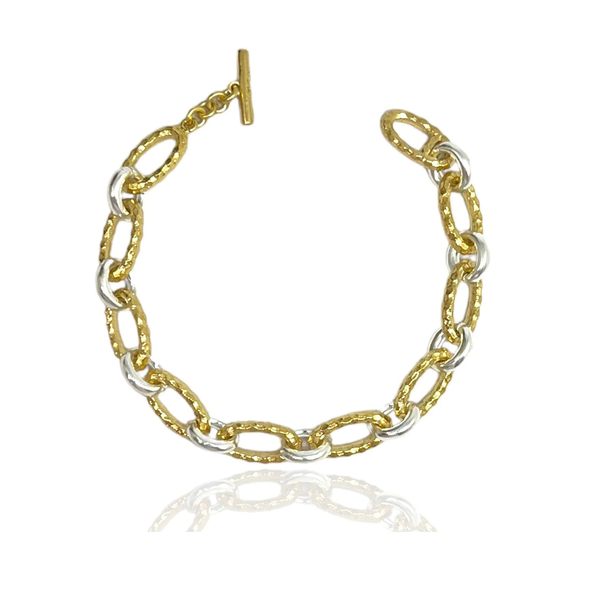 Tat2 Designs Gold Two-Toned Chain Bracelet | NIC+ZOE