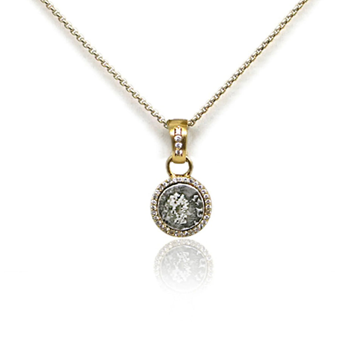 Tat2 Designs Gold Pavia Coin Frame Necklace | NIC+ZOE