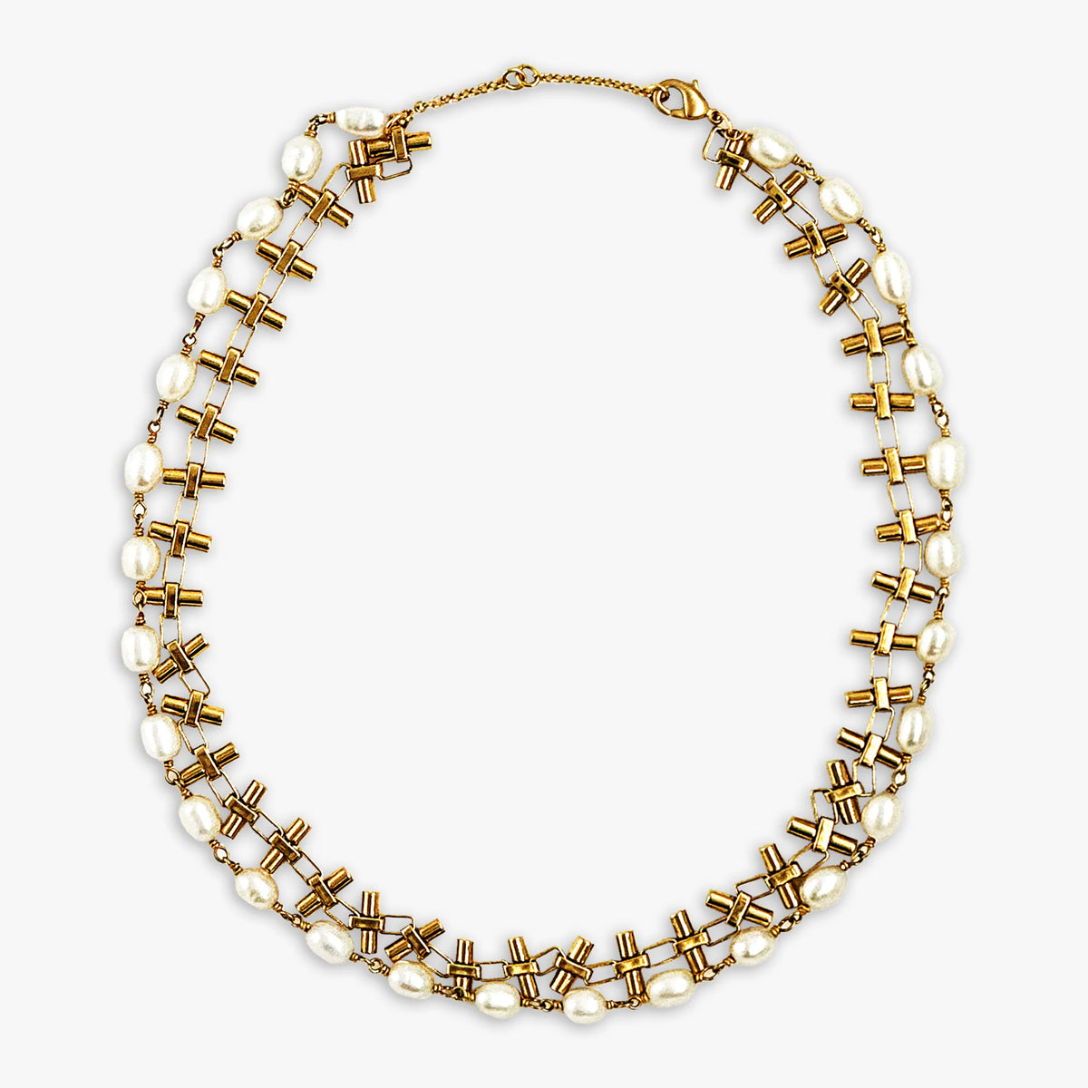 Paula Rosen Double Bell-Wire Wrap Pearls | NIC+ZOE