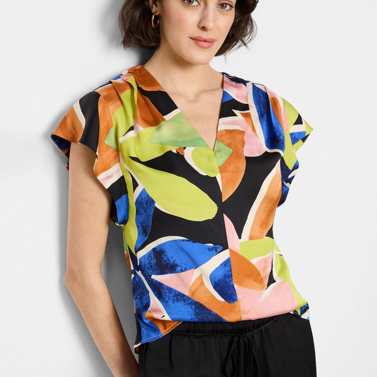 Mega Blooms Flutter Woven Top | NIC+ZOE