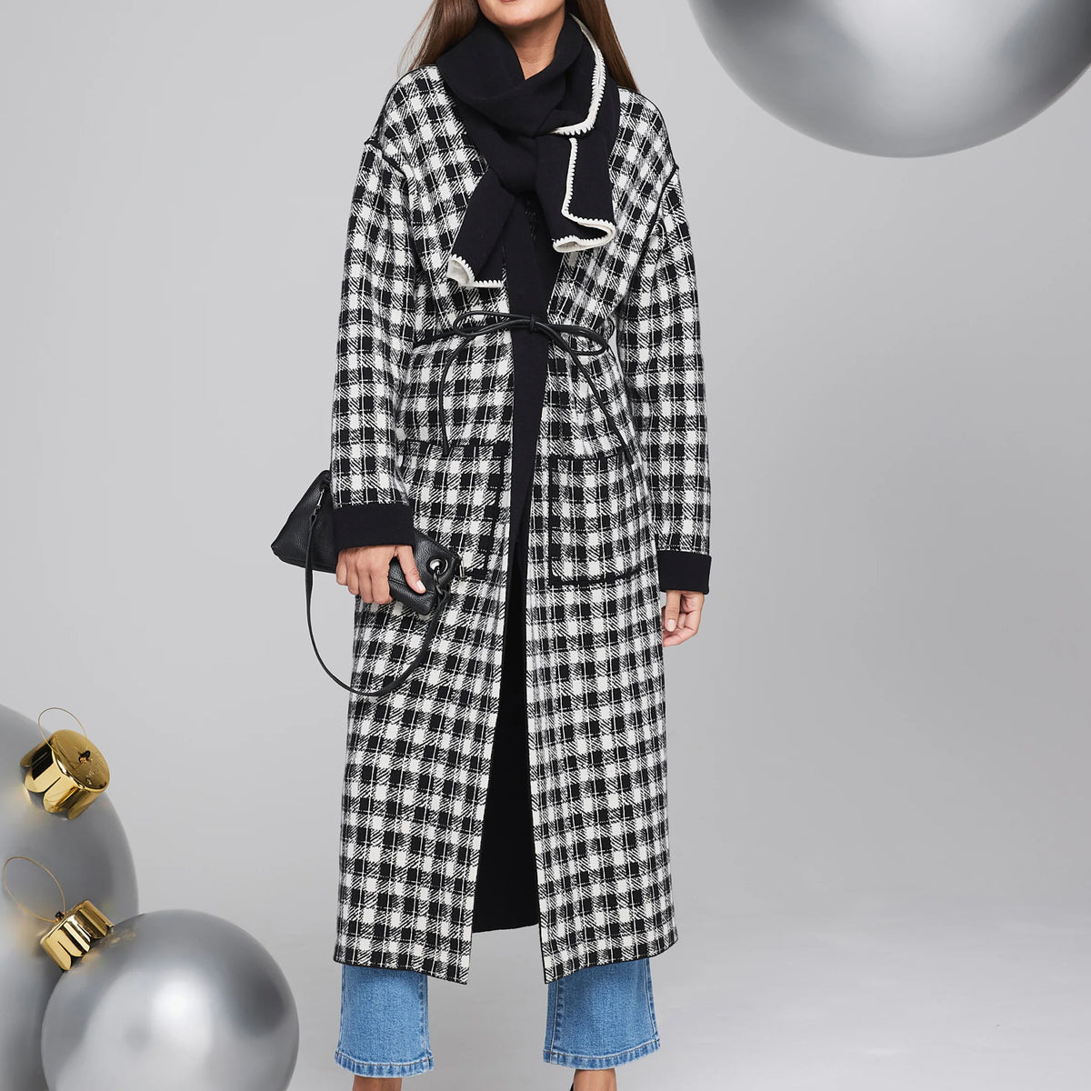 Cool Nights Houndstooth Reversible Jacket | NIC+ZOE