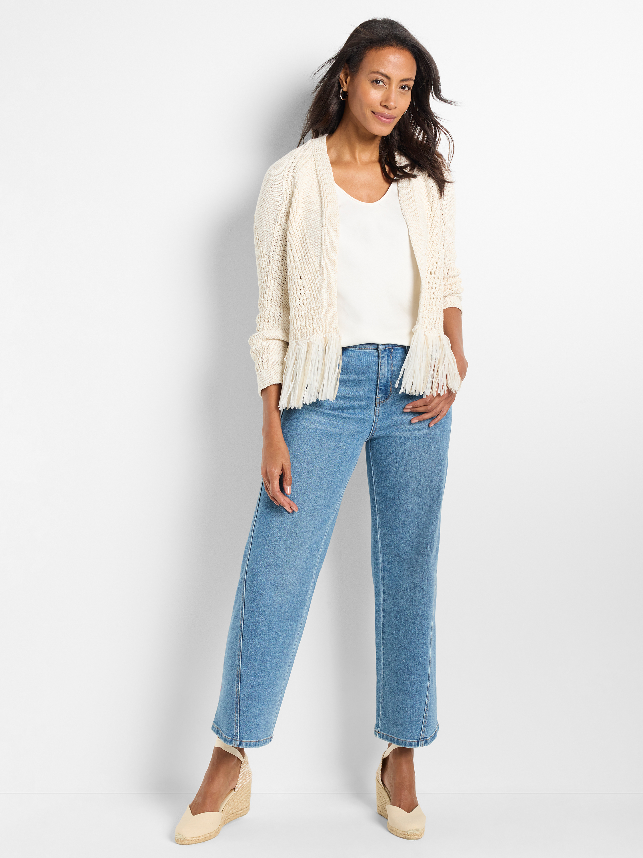 Tape Fringe Cardigan | NIC+ZOE Tape Fringe Cardigan | NIC+ZOE
